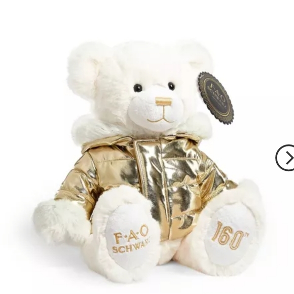 FAO Schwarz | Toys | Fao Schwarz Bear In Gold Jacket 3 Stuffed Animal ...